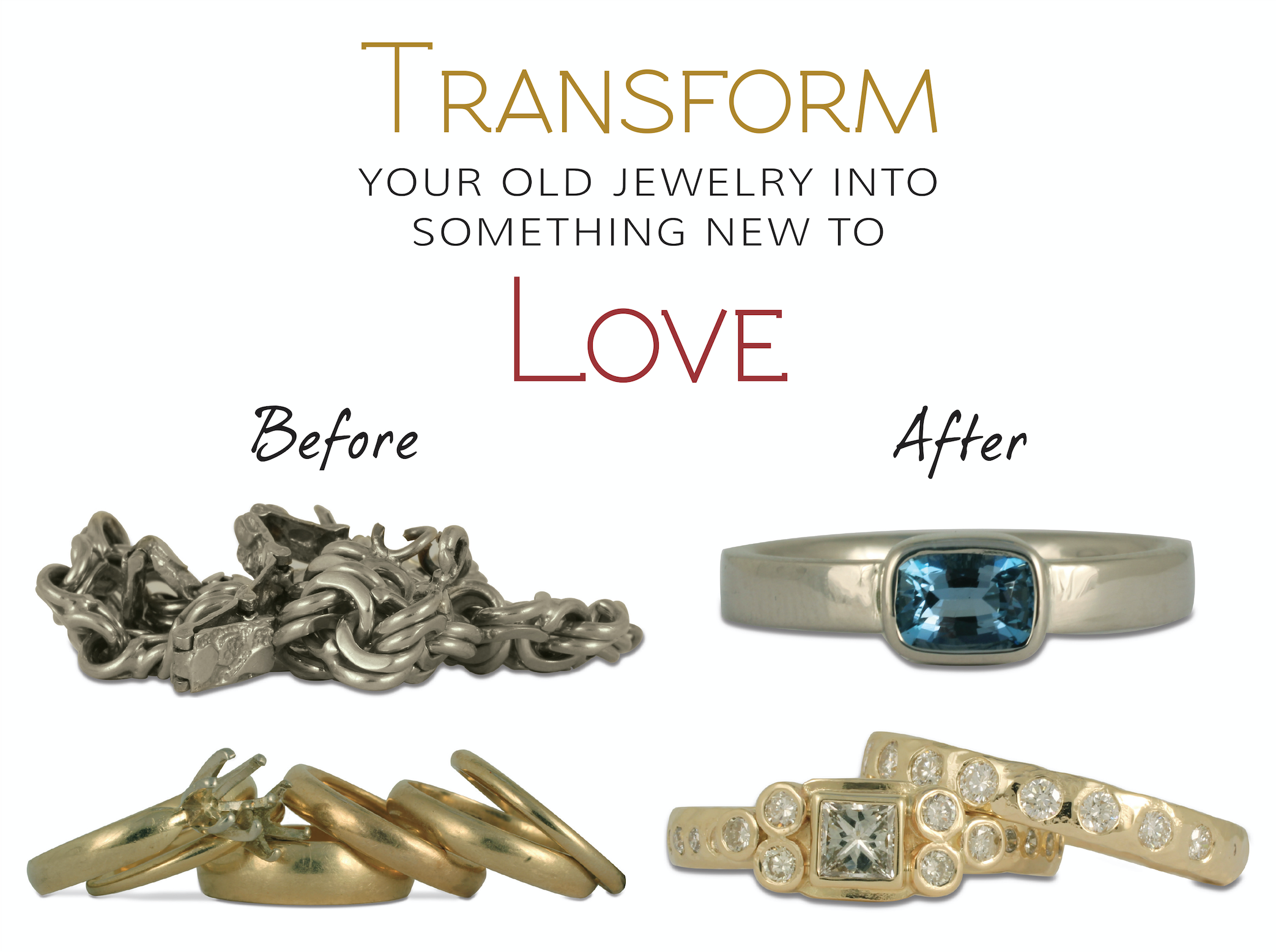 BEST CHOICE: Resetting Engagement Rings WITH YOUR GOLD!